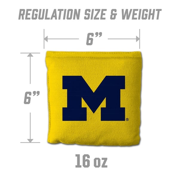 Michigan Wolverines NCAA Dual Sided Pro Stop & Slide Cornhole Bags ...