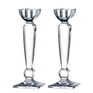 Majestic Gifts Inc European Glass Candlesticks -8" Height - Set/2 - 8 ...
