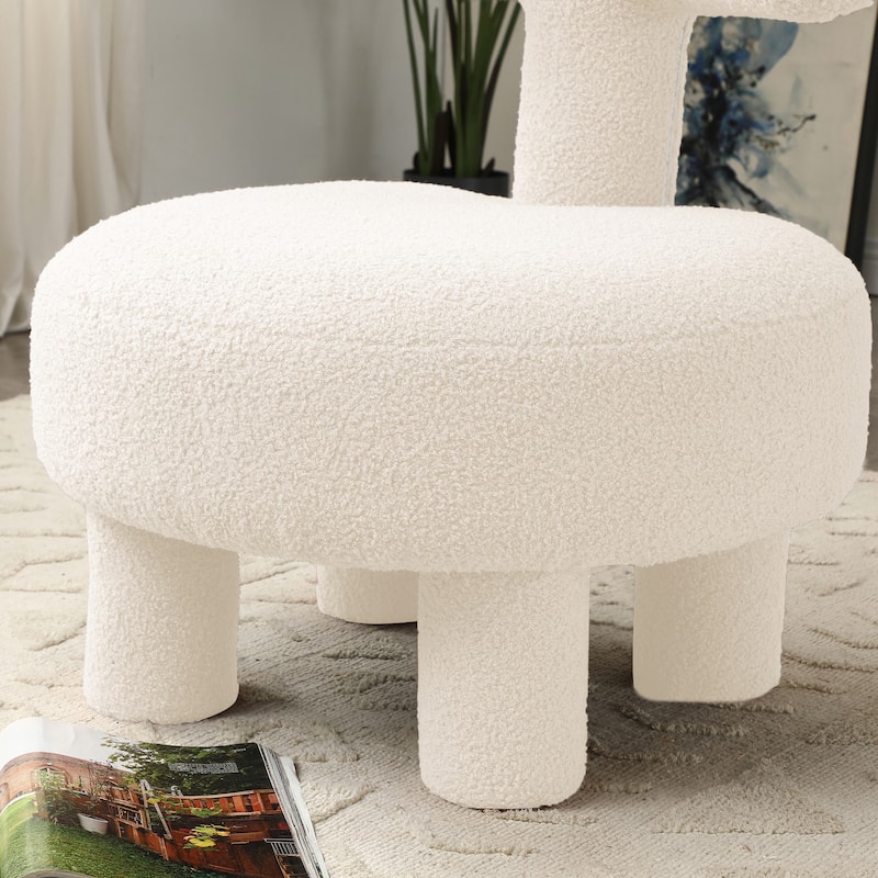 Pouf Fuzzy Sofa Footrest Stool Reading Chair Kids Furniture Chair for ...