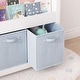 Kids Bookshelf with 3 Tier Front-Facing Storage and 3 Fabric Bins - Bed ...