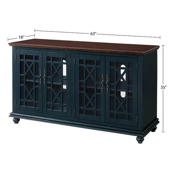 Belvedere 63-inch Trellis 4-door TV Stand Console - 35 inches high x 63 ...
