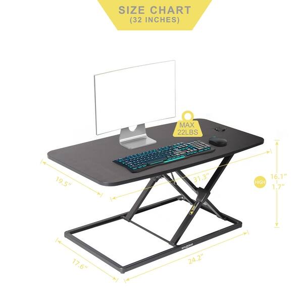 Height Adjustable Standing Desk Converter Workstation - Bed Bath ...