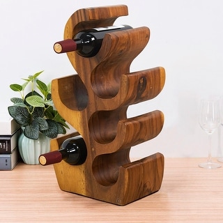 Greenage Suarwood Tree Shaped Wine Rack Freestanding Wine Storage - Bed ...