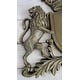 Coat Of Arms Family Crest Lions Crown Bronze Wall Mounted Hanging ...