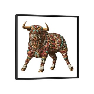iCanvas "Raging Bull In Color I" by Bioworkz Framed Canvas Print - Bed ...
