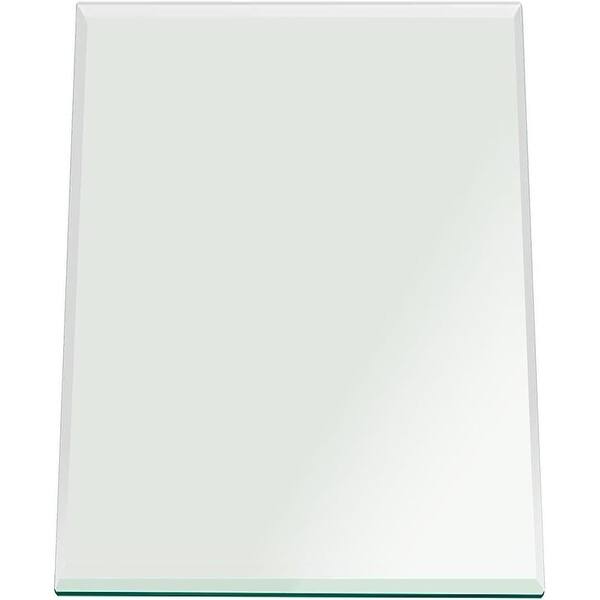 24x36 Inch Beveled Tempered Glass Table with Radius Corners - Bed Bath ...