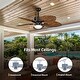 Moasis 52" Palm Leaf Ceiling Fan with Light Tropical Style with Remote ...