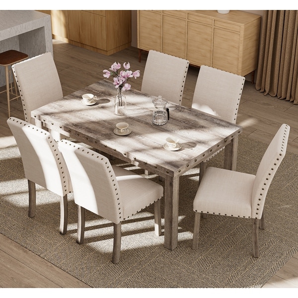 Morden Fort Farmhouse Dining Set Rectangular Table Chair 5-piece - Bed Bath & Beyond - 38331068