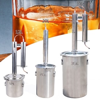12L Stainless Steel Alcohol Distiller Brewing Kit Moonshine Still - Bed ...