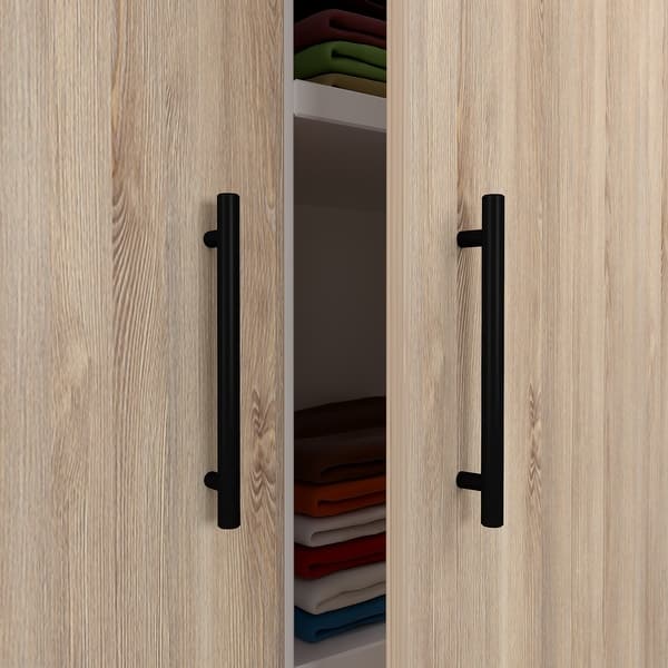 50 Pack Modern Round Stainless Steel Cabinet Drawer and Kitchen Black Pulls by Villar Home ...