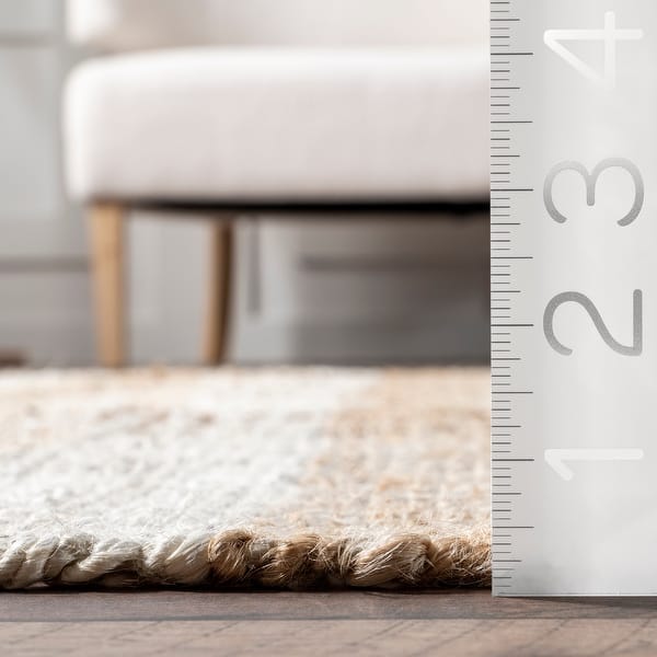 Nuloom Tiegan Plaid Jute Tassel Area Rug - Bed Bath & Beyond - 39483897