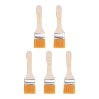 1.5" Width Small Paint Brush Nylon Bristle with Wood Handle Tool 5Pcs ...