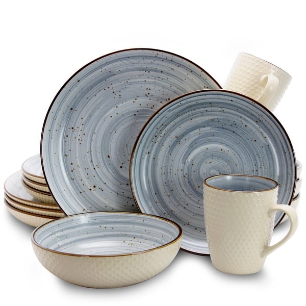 two tone dinnerware set