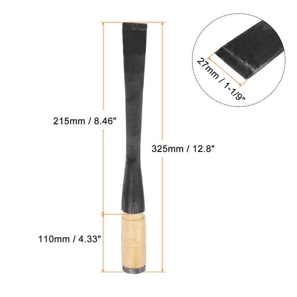 Straight Wood Chisel 27mm Beveled Edge Blade Woodworking Hand Tools ...