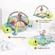 3-in-1 Cartoon Baby Infant Activity Gym Turtle Play mat & Ball Pit with ...