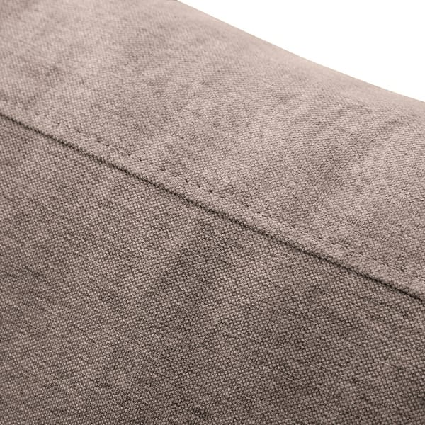 3 Seat Linen Upholstered Sofa Removable Back Cushions Couch w/ Pillows ...