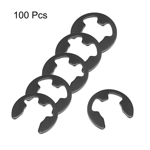 E-Clip Circlip 17.5mm External Retaining Shaft Ring Carbon Steel 100pcs ...