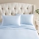Laura Ashley Satin Bliss Solid Sheet Set - Bed Bath & Beyond - 43720323