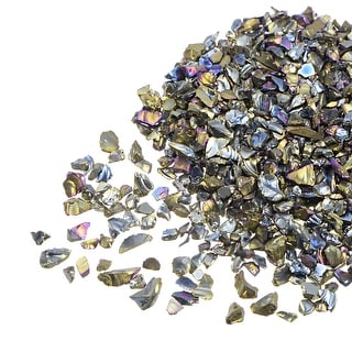 20g Crushed Glass Chips 2-4mm Irregular Chunky Glitter Glass Dark ...