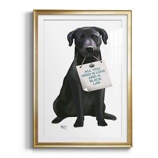 Love and Black Labrador Premium Framed Print - Ready to Hang - Bed Bath ...
