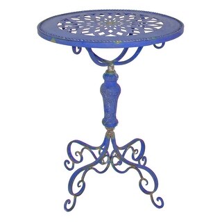 Small Round Iron Garden Tabe "Paris 1968" - 22"x22"x27.55" - Bed Bath ...