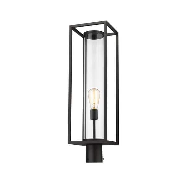 Dunbroch 1 Light Outdoor Post Mount Fixture - Black - Bed Bath & Beyond ...