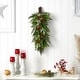 30" Cedar and Berry Artificial Christmas Swag - Green - 30 - Bed Bath ...