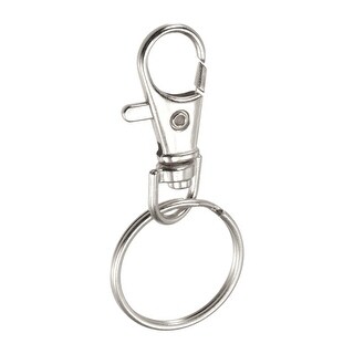 Swivel Clasps Lanyard Snap Hook w Key Chain Ring for Crafts Keychains ...