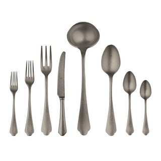 Mepra Dolce Vita Pewter Flatware Set - 43 Pieces - Bed Bath & Beyond ...