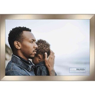 25x30 Contemporary Pewter Complete Wood Picture Frame with UV Acrylic ...
