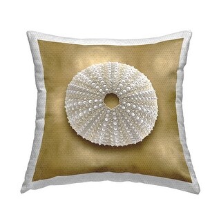 Stupell Urchin Shell on Glam Printed Outdoor Throw Pillow Design by ...