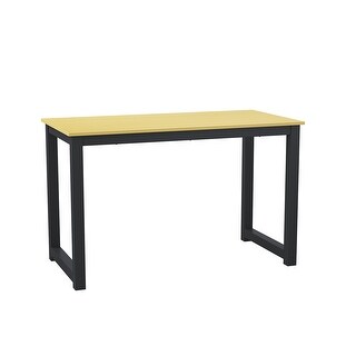 47 in. Rectangular Black Computer Desk with Metal Frame - 47"x23.6"x29 ...