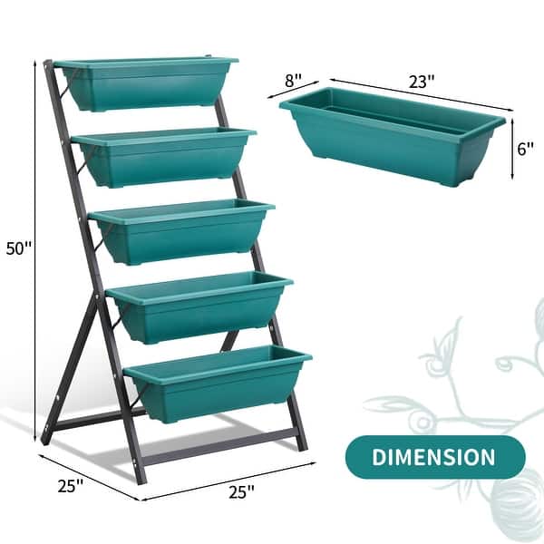 Vertical Garden Planter 5 Tiers Raised Garden Bed Elevated Planter Box ...