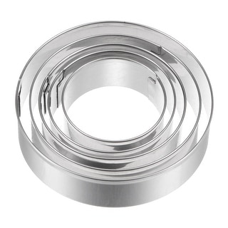 5pcs Cookie Cutters, Round Shaped Stainless Steel Biscuit Cookie Cutter ...