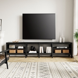 TV Stand for 100 inch TV Entertainment Center Wood TV Console Table for ...