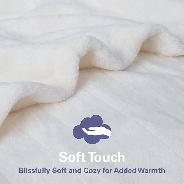 Electric Blanket Queen Size with Dual Control, Micro Plush Heated ...