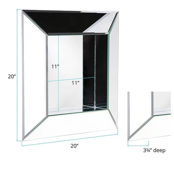 Allan Andrews Square Shadowbox Amalfi Accent Wall Mirror - Bed Bath ...