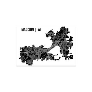 Madison Map Print On Acrylic Glass by Mr. City Printing - Bed Bath ...