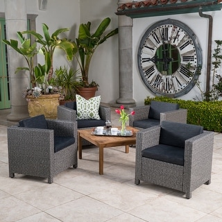 Puerta Outdoor 5-piece Wicker Seating Set with Cushions by Christopher ...