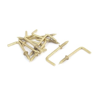 39x14mm L Shaped Shoulder Screw Dresser Dress Cup Hook Hanging Hanger ...