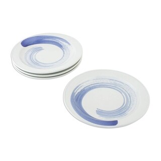 Handmade Blue Winds Ceramic luncheon plates (Thailand) - Bed Bath ...