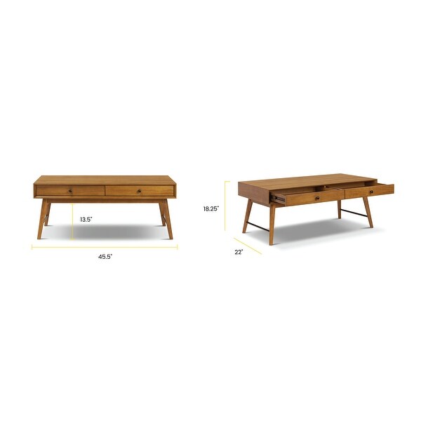 Mercury row mayer solid wood coffee table with storage store