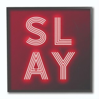 Stupell Neon Slay Fashion Modern Red Word Design,12x12, Design By ...
