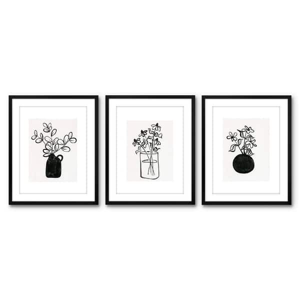Americanflat 3 Piece 11x14 Matted Framed Print Set - Arrangement by ...