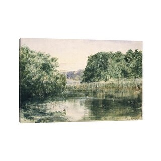 iCanvas "View of a Lake with Trees, 1857 " by John William Inchbold ...