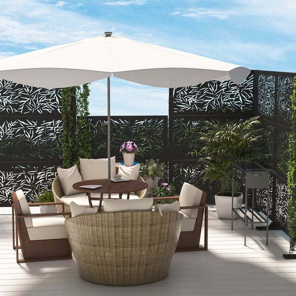 Outdoor Privacy Screen Free Standing Bamboo Leaves - Bed Bath & Beyond ...