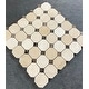 Cream Marfil 2" Octagon with Brown Dot Marble Mosaic Tiles - Case (10 ...