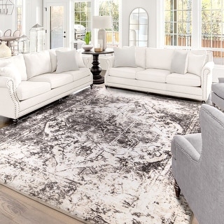 My Texas House The State House By Orian Natural Grey Floral Area Rug ...
