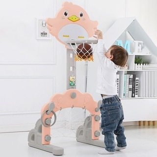 Toddler Sports Center Basketball Ring, Football Goal, Throwing Ring Toy ...