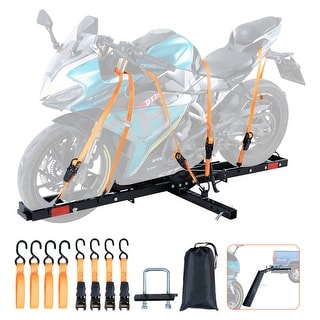 Motorcycle Carrier, 600 LBS Steel Motorcycle Carrier Hitch Mount with ...